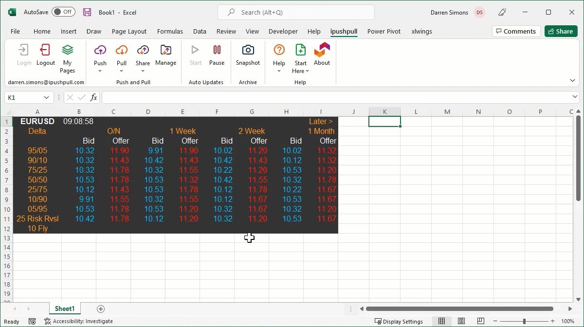 Share live data in Excel, reduce risk, and improve the client experience
