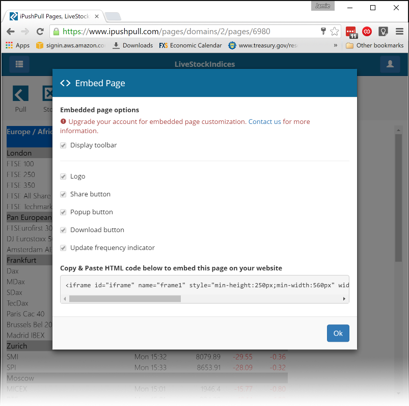 Live data on your website, powered by ipushpull and MS Excel